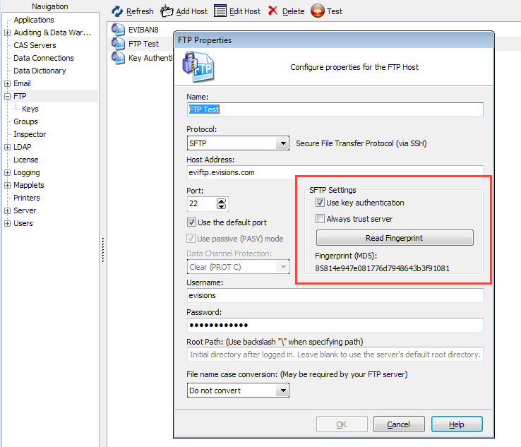 Public Private Key Authentication For SFTP